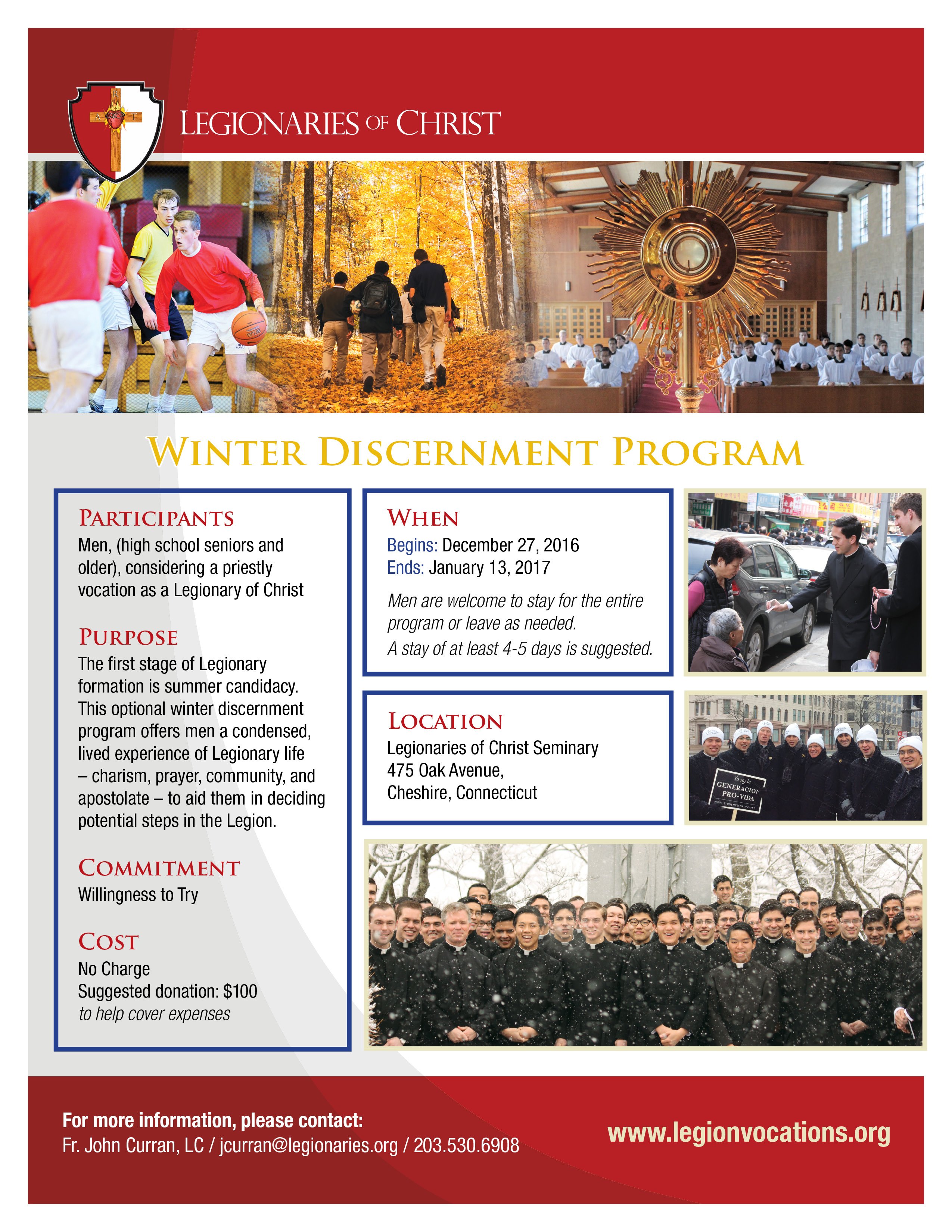 Legionaries of Christ Vocation Winter Discernment Program - Legionaries ...